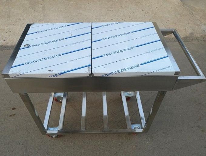 Stainless Steel Kitchen Condiments Trolley For Wok Stove with 12 ...