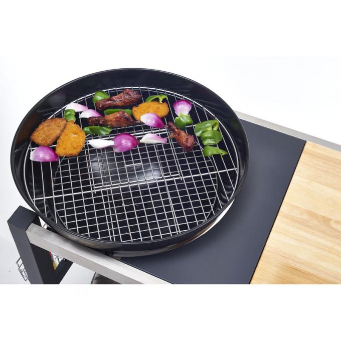 Outside Commercial Kitchen Equipments Charcoal BBQ Grill With Cabinet ...