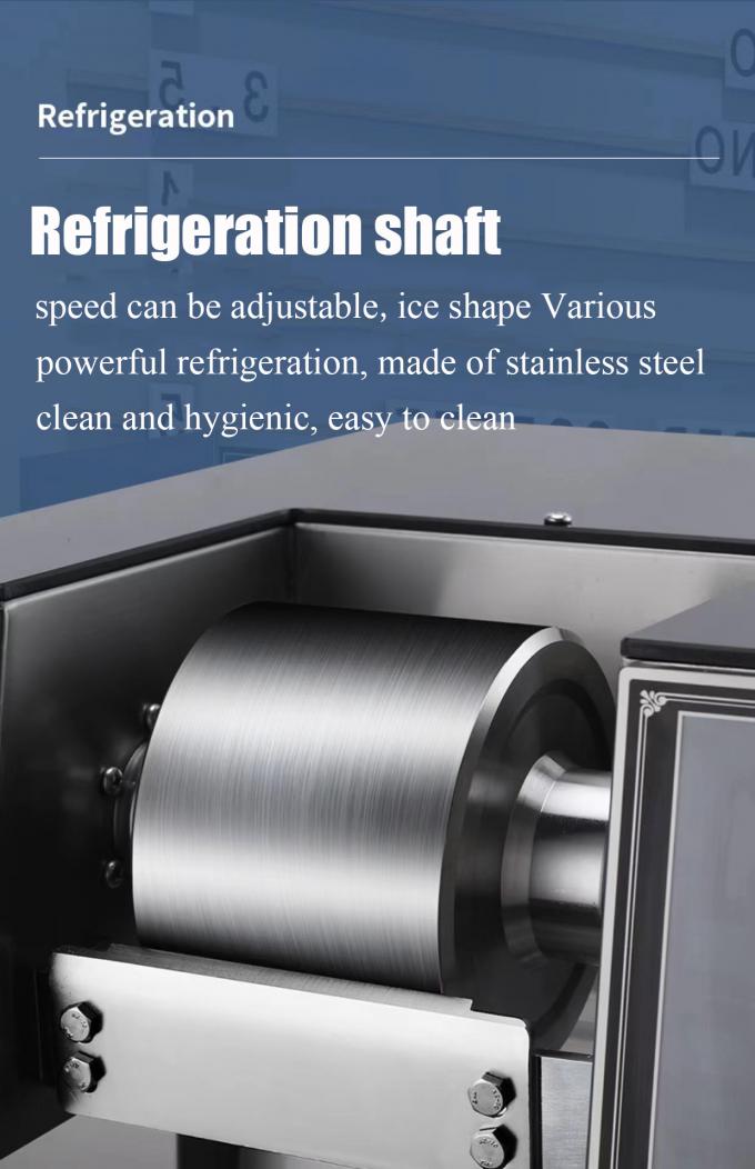 55KG Intelligent Snowlake Stainless Steel Ice Machine Black 220V 50HZ