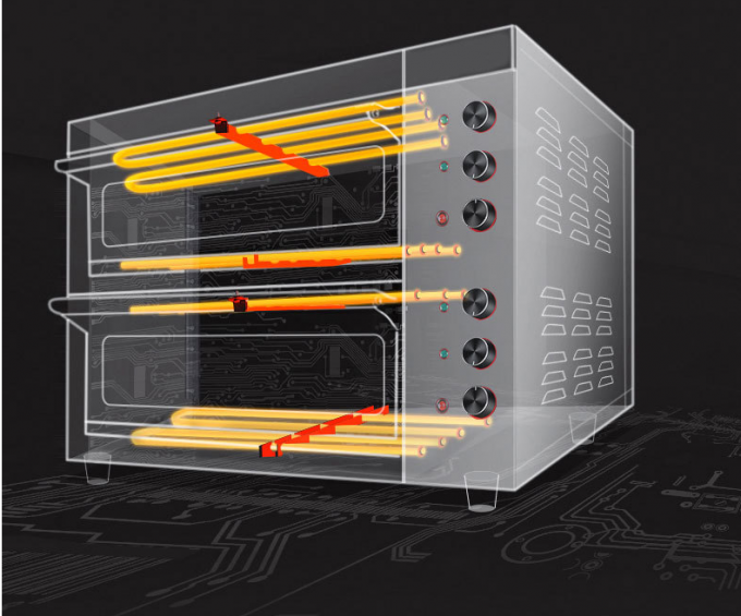 120Kg Electric Gas Commercial Baking Oven Timing Temperature Control ...