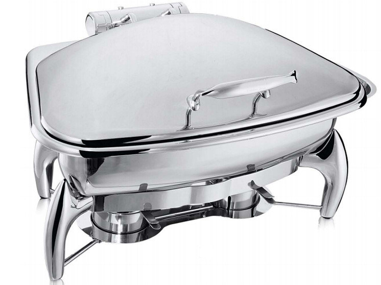 Fan-Shaped Stainless Steel Food Warmer Induction Chafing Dish Optional ...