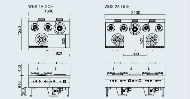Wok Range With Double Burners Chinese Cooking Stove 2400 x 1220 x (810 ... Wok Range With Double Burners Chinese Cooking Stove 2400 x 1220 x (810 ...