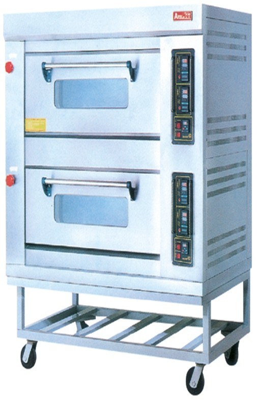 Gas 220V Electric Baking Ovens RQL-24BQ With Two Layer For Commercial ...