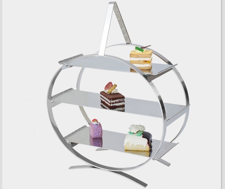 3 - Layer Dim Sum Display Stand for Serving Buffet Food , Melding Green ...