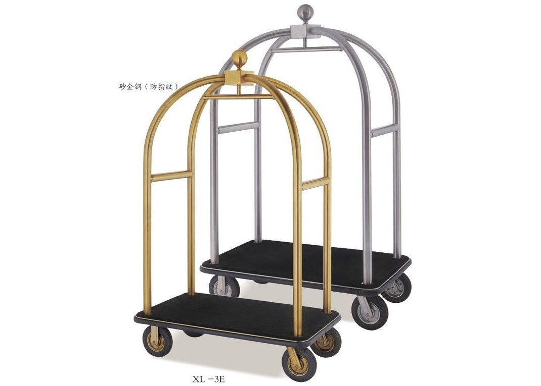 Hotel Lobby Room Service Trolley Stainless Steel Mirror Gold Finish ...