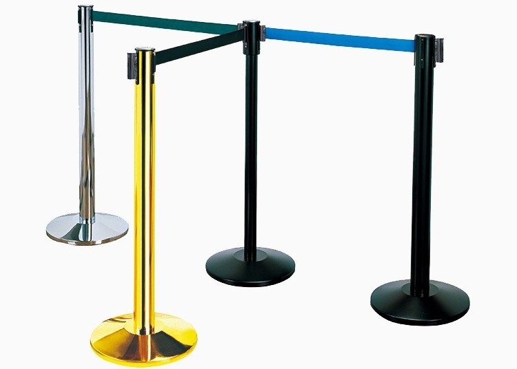 Retractable Belt Type Railing Stand Stainless Steel Crowd Control ...
