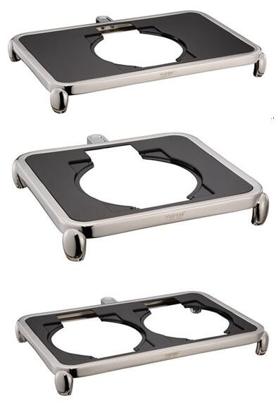 YUFEH Stainless Steel 304# Hydraulic Induction Chafing Dish W/ Glass ...