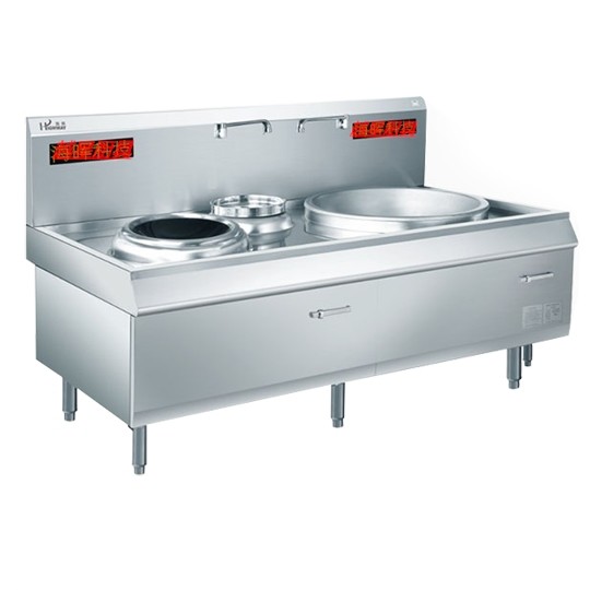 Commercial Single / Double Big Wok Induction Cooker Burner Cooking ...