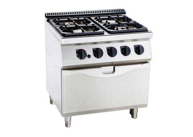Gas 4 Burner Stove Gas Oven Western Kitchen Equipment 800*700*920mm
