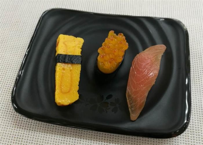 Japanese-style Rectangular Sushi Plate Black Melamine Dinnerware Weight ...