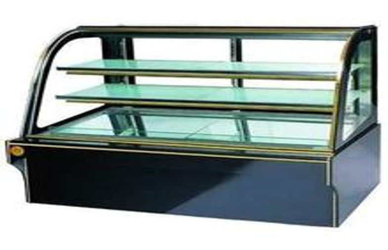 Glass Door Upright Cake Cooling Showcase Granite Base , Food Warmer ...