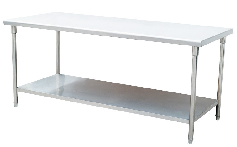 Customized Double - Layer Stainless Steel Work Table 1.8m With MDF For ...