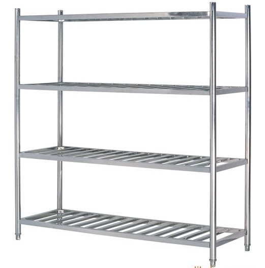 Stainless Steel 4-Layer Round Tube Shelves Kitchen Storage Rack 1200 ...