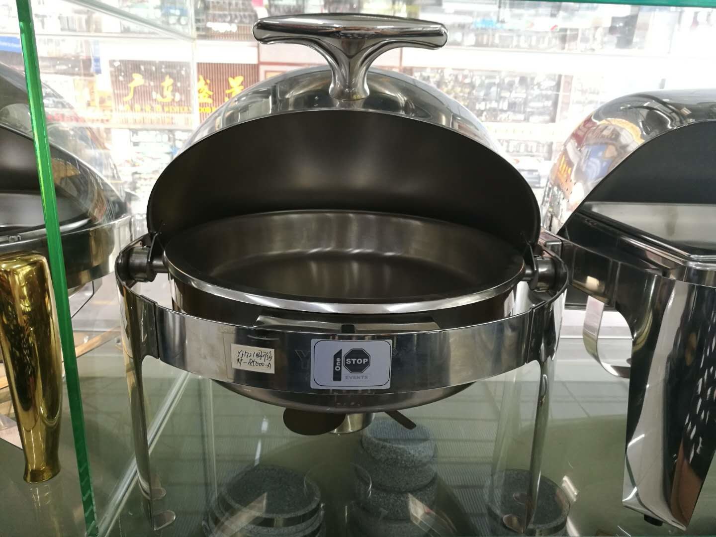 Mirror Finish Stainless Steel Cookwares / Round Food Pan with Round ...