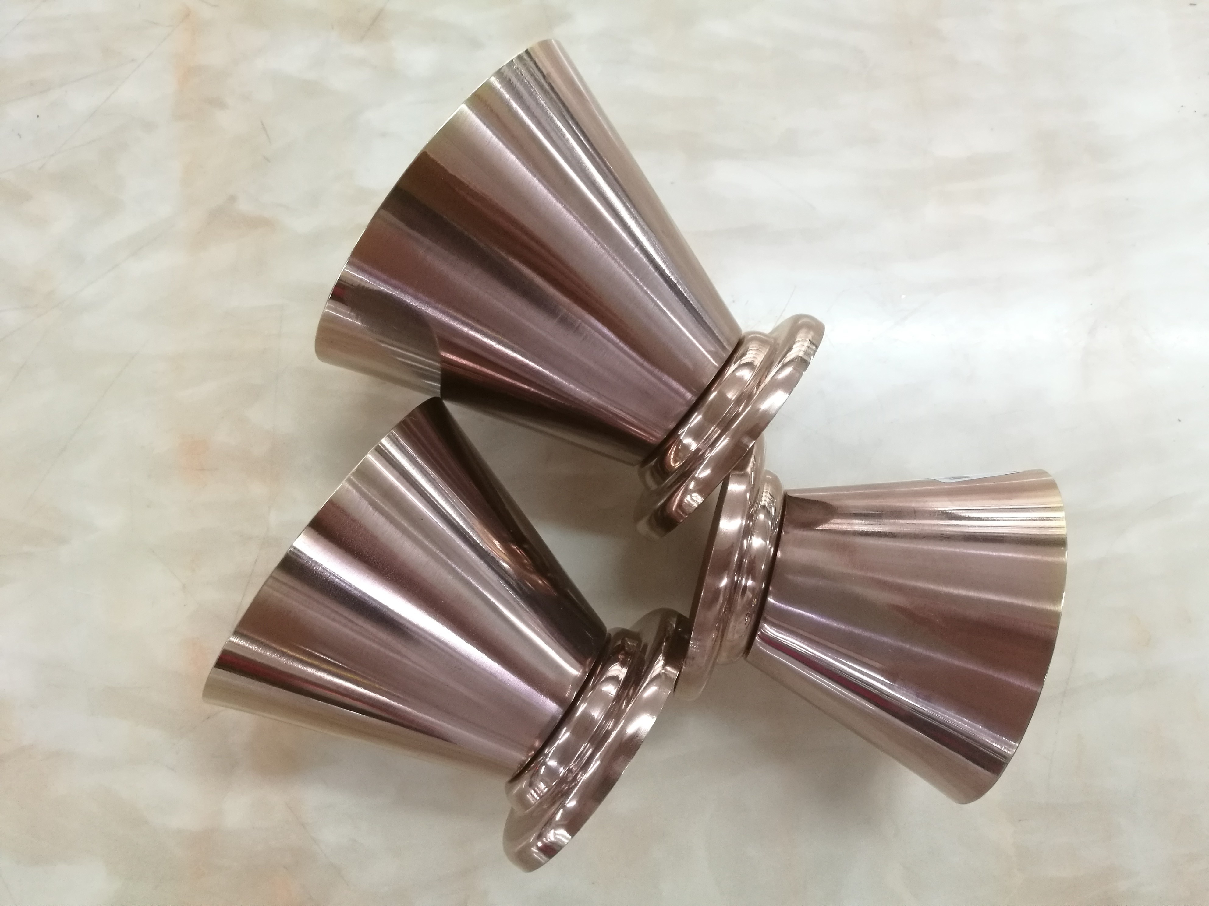 Rose - gold Color Stainless Steel Chips Cup / Silver French Fries ...