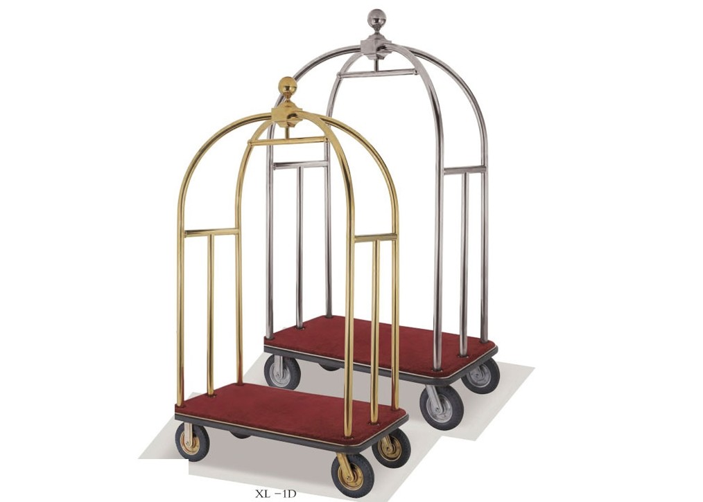 Hotel Lobby Room Service Trolley Stainless Steel Mirror Gold Finish ...