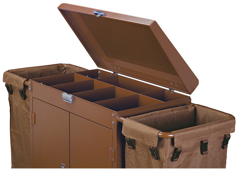 Small Housekeeping Carts For Hotels / Room Service Equipments with 2 ...