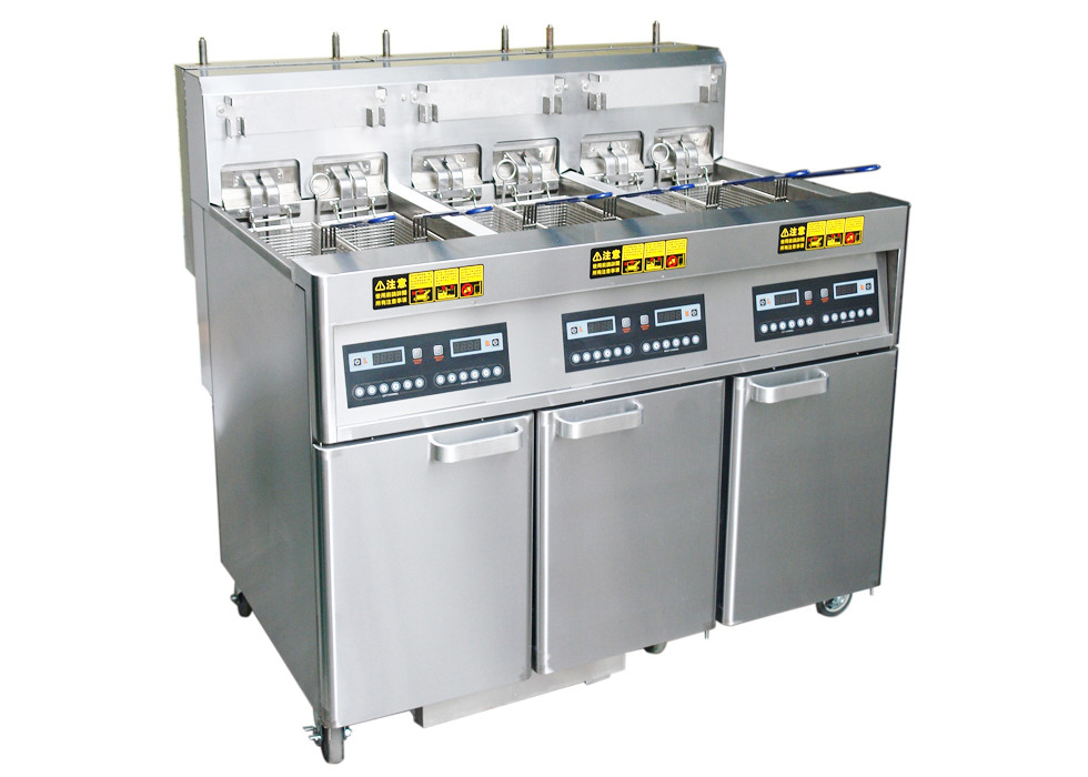 84 Liters Commercial Electric Deep Fryer 3 Oil Tank Built - in Oil ...