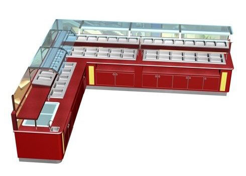 L-Shaped Restaurant Commercial Buffet Equipment, L(6325+4700) x W1000 x ...