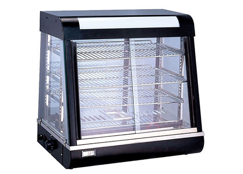 Electric Heating Cake Display Cabinet Counter Top 3-Layers Glass Food ...