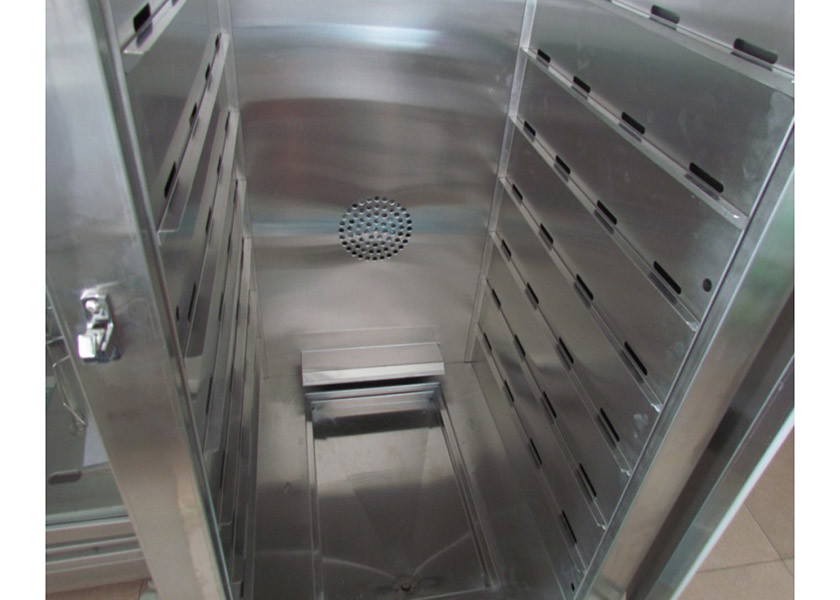 Stainless Steel Mobile Singe Door Electric Food Warmer Cabinet 11 Racks