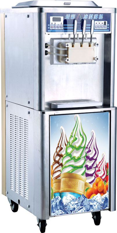 BQ833 Floor Soft Ice Cream Commercial Refrigerator Freezer With Mixing ...