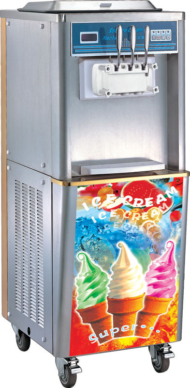BQ833 Floor Soft Ice Cream Commercial Refrigerator Freezer With Mixing ...