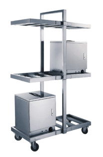 Folding Guest Room Service Trolley With Thermal Box Buffet Equipment