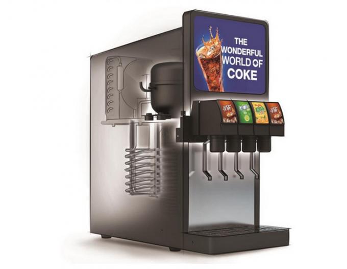 Automatic Coke Machine 4 Dispenser Valves Snack Bar Pepsi Sprite Cola Maker