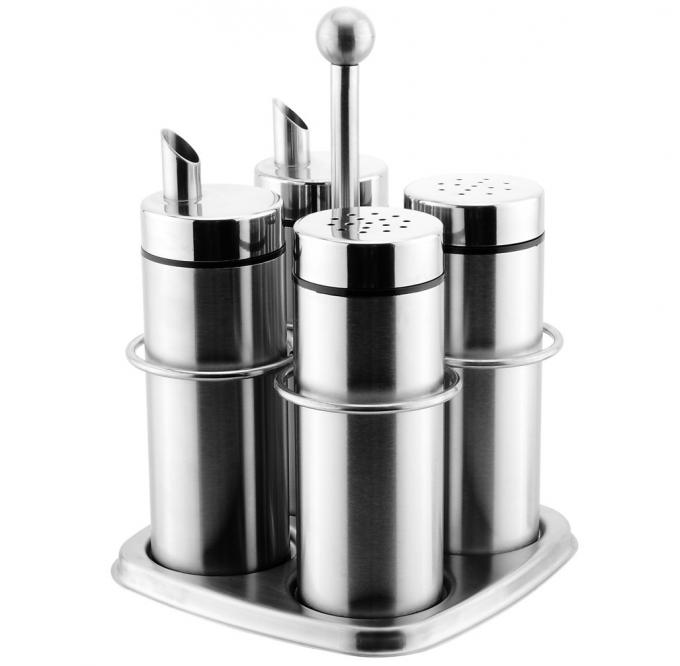 #304 Stainless Steel Salt and Pepper Shaker Porcelain Dinnerware Sets ...