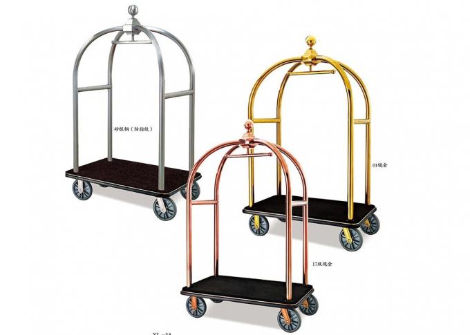 Hotel Lobby Room Service Trolley Stainless Steel Mirror Gold Finish ...