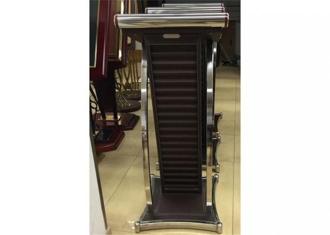 Hotel Rostrum Room Service Equipments Wood Lecture Tables With Metal ...