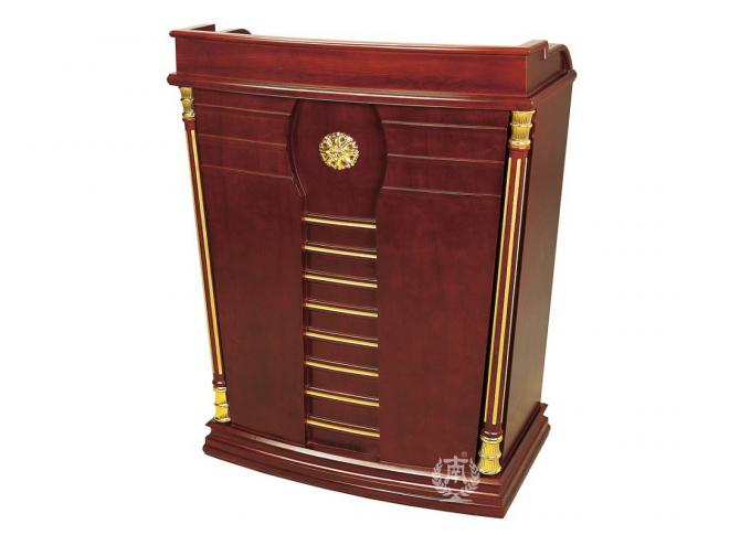 Hotel Rostrum Room Service Equipments Wood Lecture Tables With Metal ...