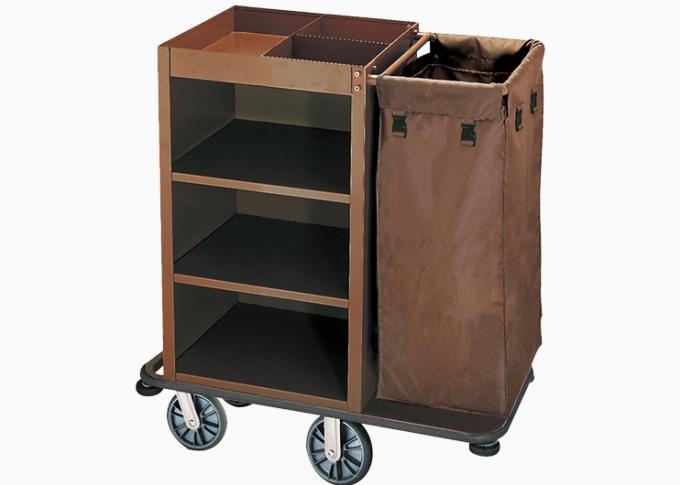 Small Room Service Trolley with Heavy Duty Refuse Bag Stainless Steel ...