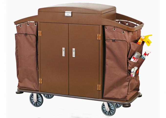 Small Room Service Trolley with Heavy Duty Refuse Bag Stainless Steel ...