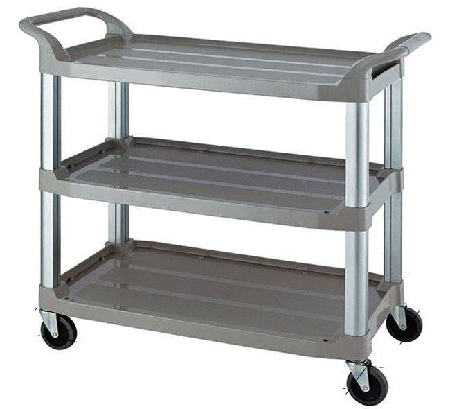 Multi - functiona l3 - Layer Plastic Dining Cart with Side Waste ...