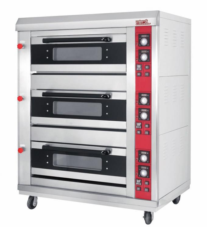 Gas / Electric Baking Ovens Mechanical Control Independent Temperature ...