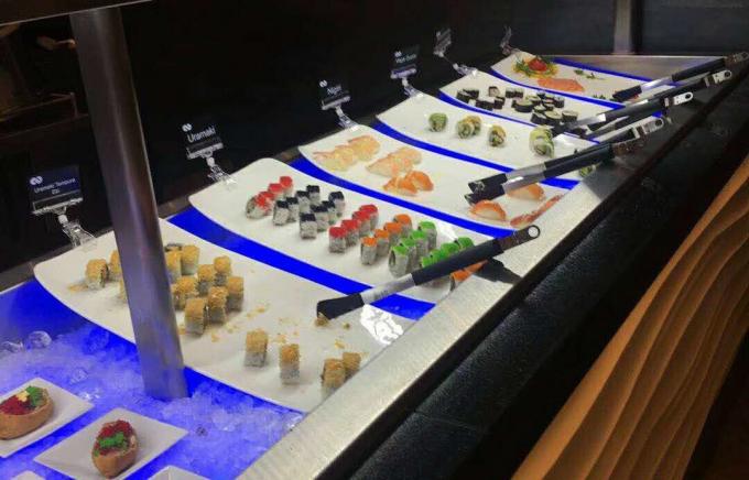 Commercial Buffet Equipment for Salad and Seafood, LED Lighting ...