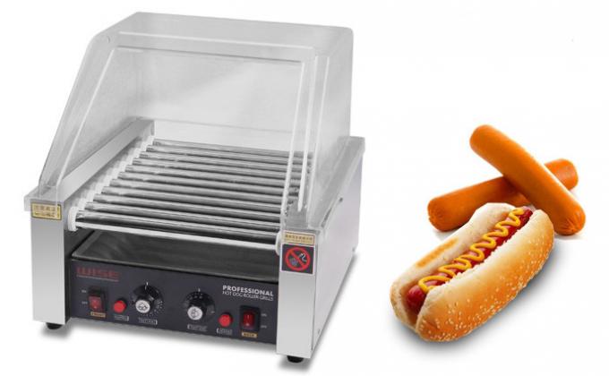Hot Dog Roller Grill With 11 Rollers 220V 1.65KW, Commercial Snack Bar ...