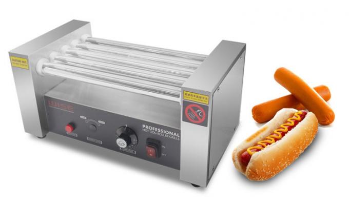 Commercial Hot Dog Roller Grills , Stainless Steel 5 Rollers Sausage ...